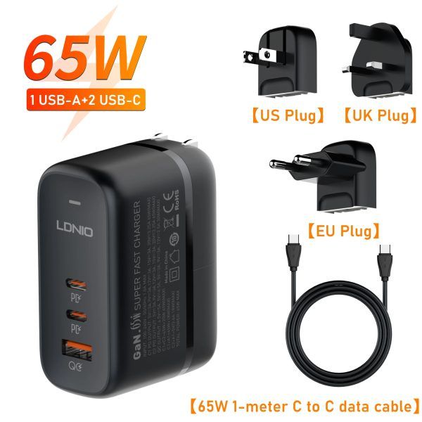 Ldnio Q366 65W GaN Supper Fast Charger | Daraz.com.bd
