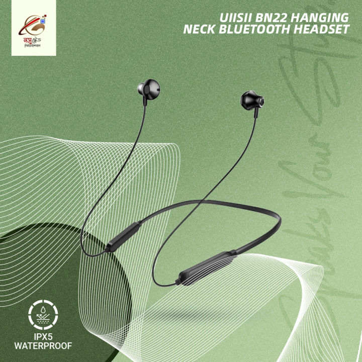 UiiSii BN22 Hanging Neck Wireless Bluetooth Headset Semi-In-Ear | Daraz ...