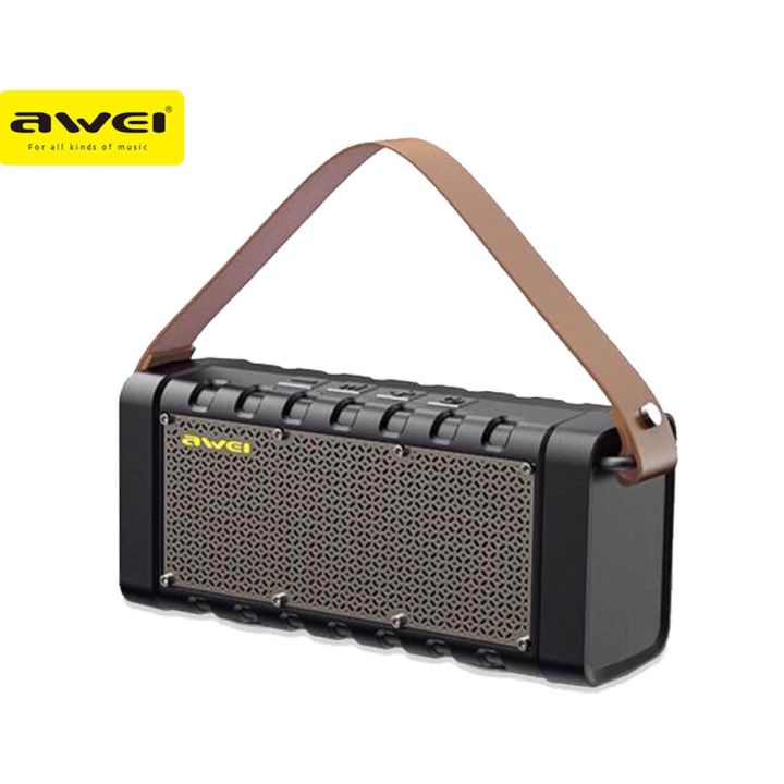 Awei Y668 Portable Bluetooth Speaker 20W Bass Stereo Sound Indoor Outdoor with Powerbank Support ...