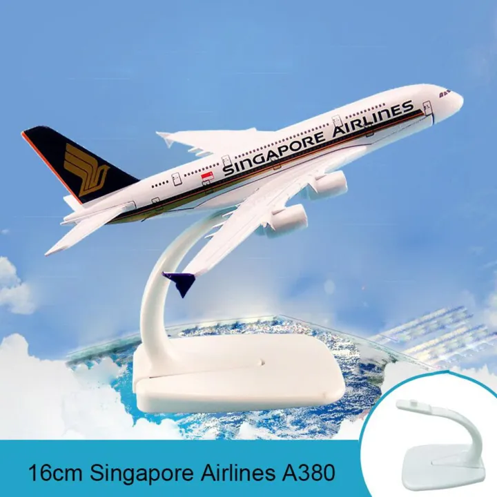 【Funny Bunny Toy Store】16cm A380 Aiplane Model 9V-SKA Singapore Airbus ...