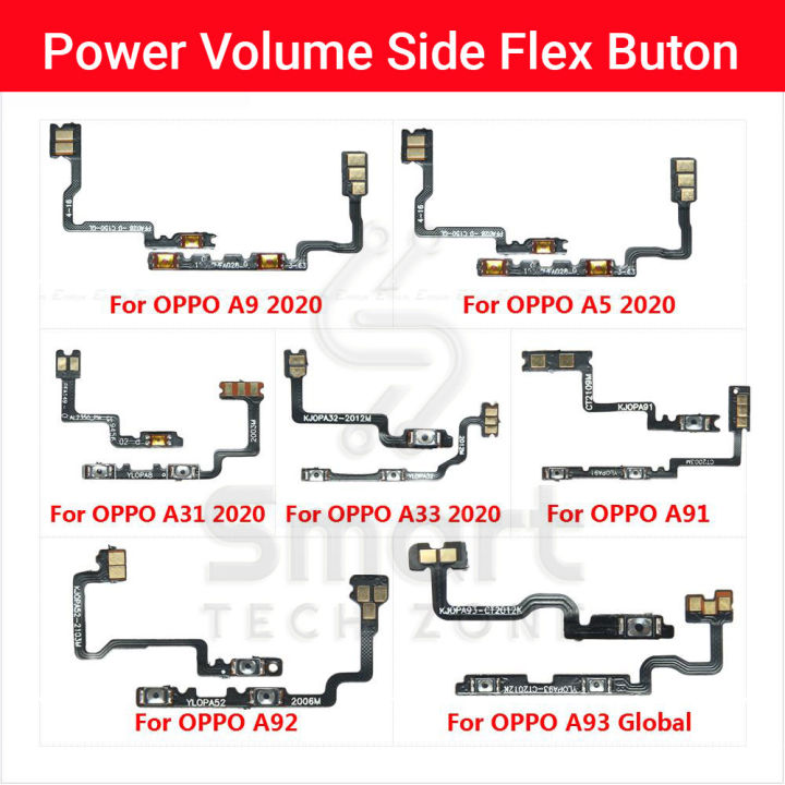 Oppo A93 A92 A91 A33 A31 A5A A9 2020 Power on / off Switch Button Side Volume Up Down Buttons ...