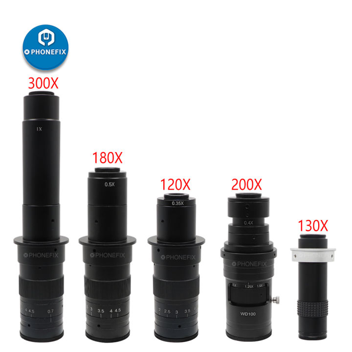 Adjustable 300X 200X 180X 130X 120X Zoom C-mount Lens 0.7X~4.5X ...