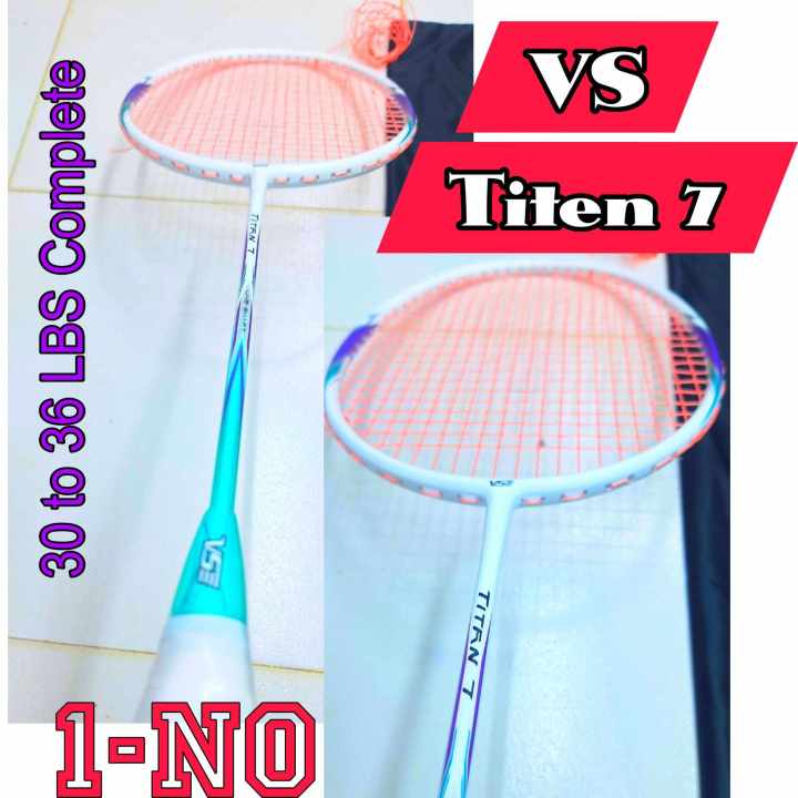 VS Titen 7 Racket Powerful Carbon Fiver High Tension Racket - Fully ...