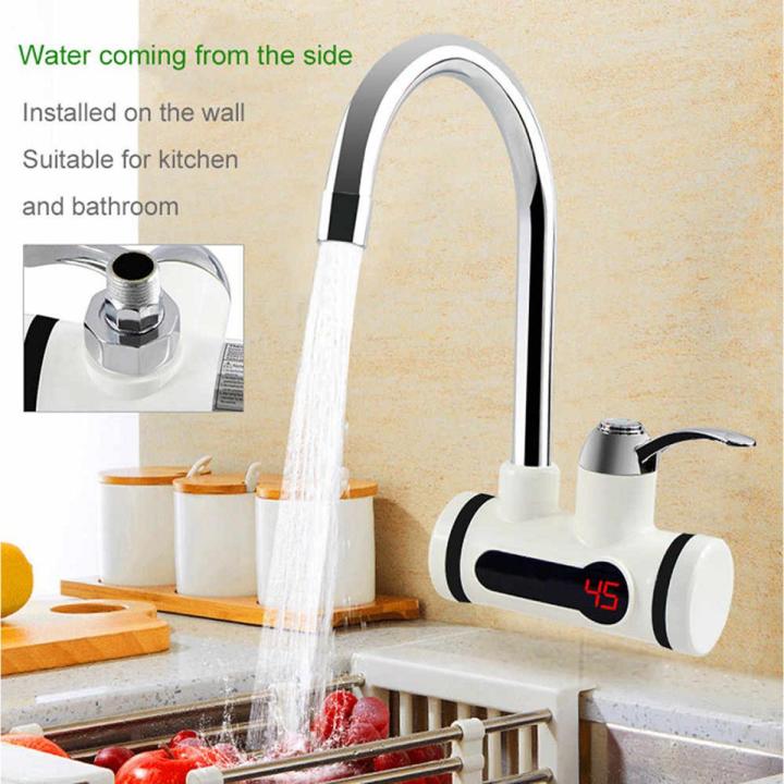 Electric Digital Display Instant Hot Water Tap, Tankless Electric Faucet, Digital Bathroom ...