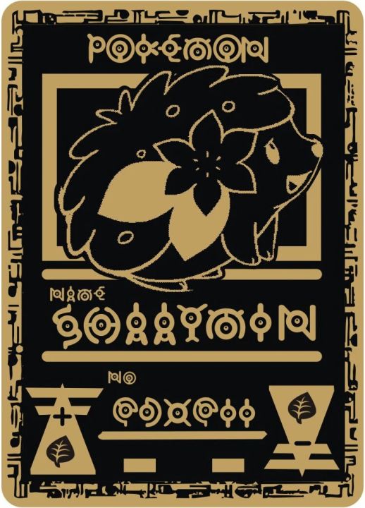 Pokemon Metal Golden Cards Mystical Unown The Eye of Horus Collection ...