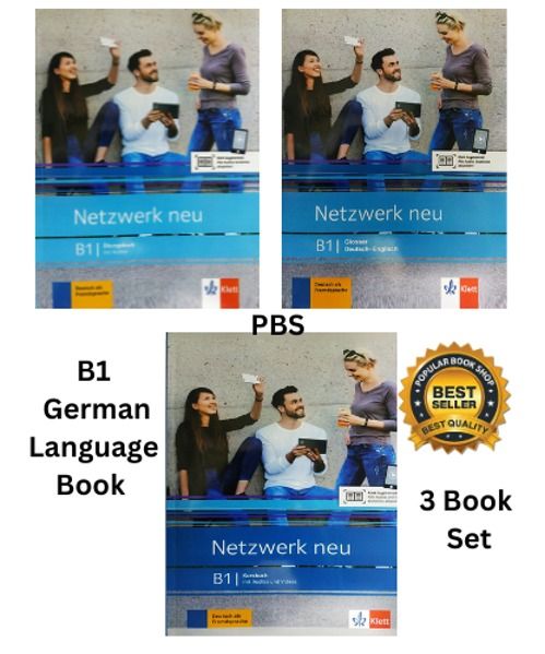 Netzwerk neu B1 German Language ( Kursbuch + Ubungsbuch + Glossar ) 3 Book Set (Color Print ...