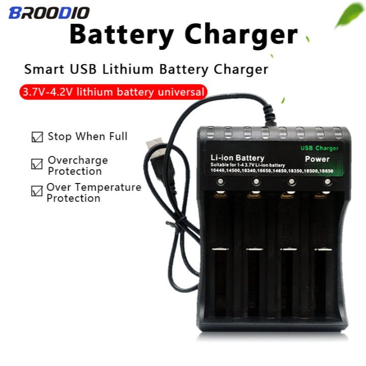 Smart Lithium Battery Charger 3.7V Li-ion Battery Charging For 18650 ...