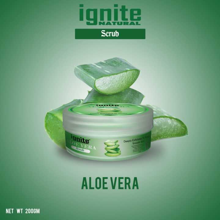 BSTI Approved Indian product Ignite body scrub Aloevera used for male/ female - 200 gm | Daraz ...