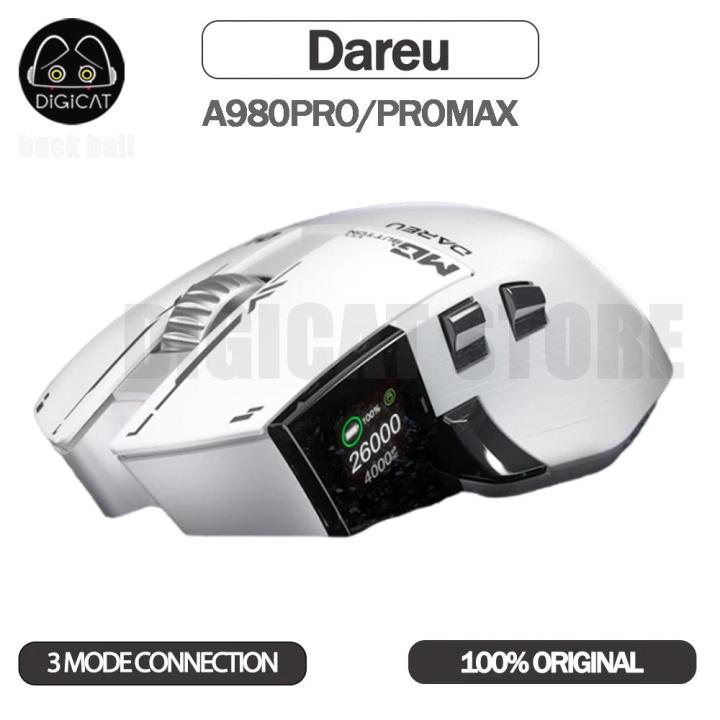 DAREU A980Pro Gamer Mouse 3Mode USB/Bluetooth Wireless Mouse 650IPS PAW3395 A980Pro Max Mouse ...