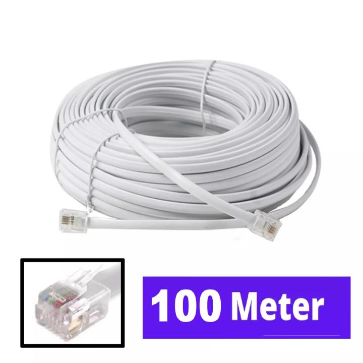 100 Meter Telephone / Land phone cable/Intercom PBX Ready Cable ...