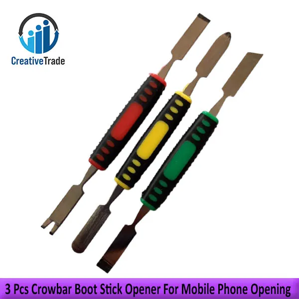 Universal Stainless Steel 3 Pcs Crowbar Boot Stick Opener For Mobile ...