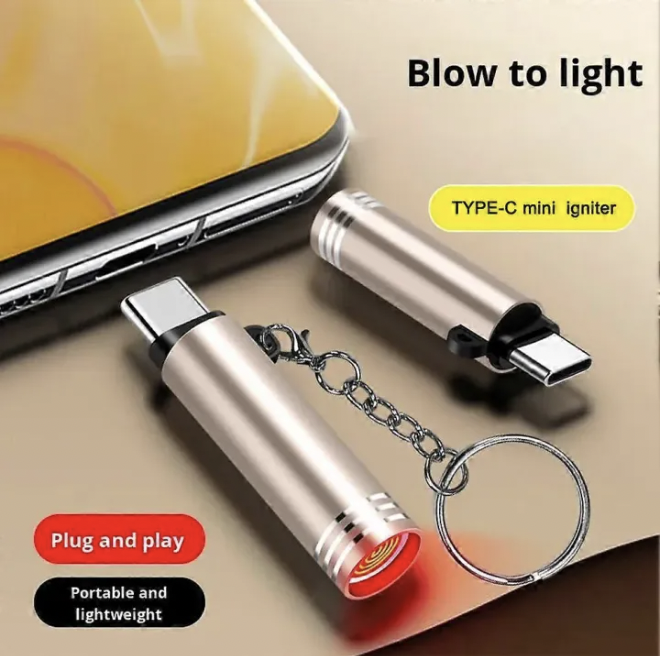 Outdoor Electric Lighter, mini flashlight with high brightness powered ...