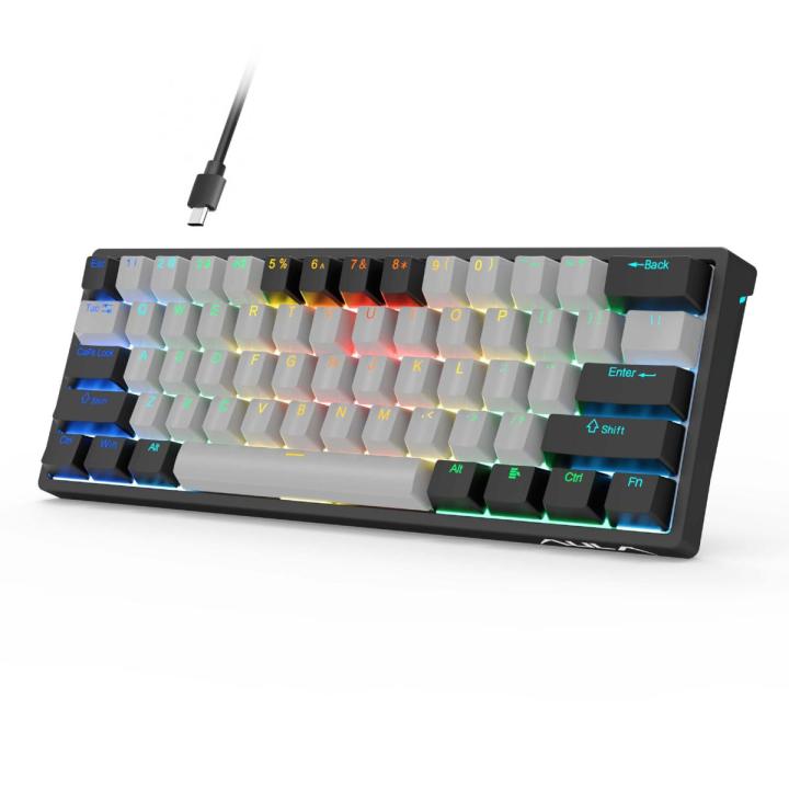 （COD Available)AULA F3261 Type-C Wired Hot Swappable 61 Keys RGB ...