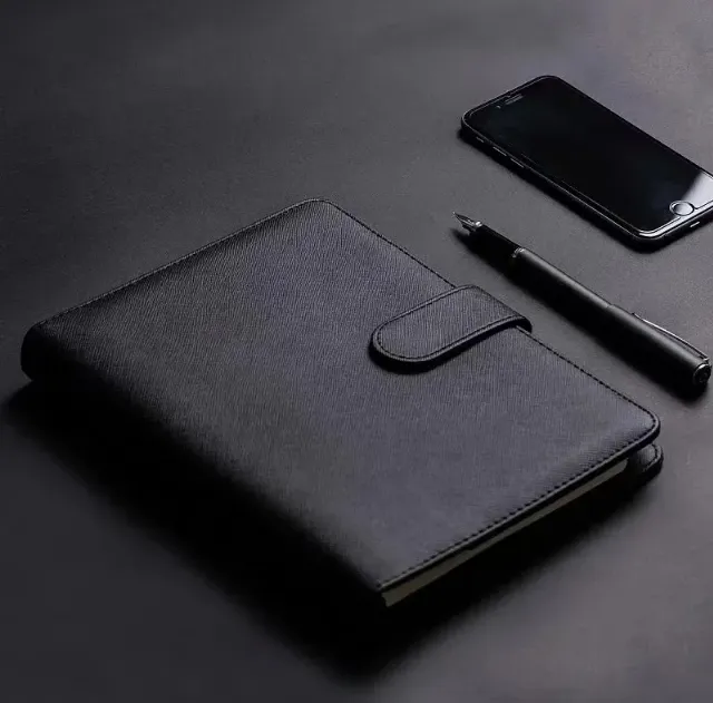 A5 PU Leather Notebook Binder Refillable 6 Ring Budget Binder | Daraz ...