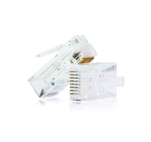 RJ45 Plug Ethernet Gold Plated Network Connector - 100pcs | Daraz.com.bd