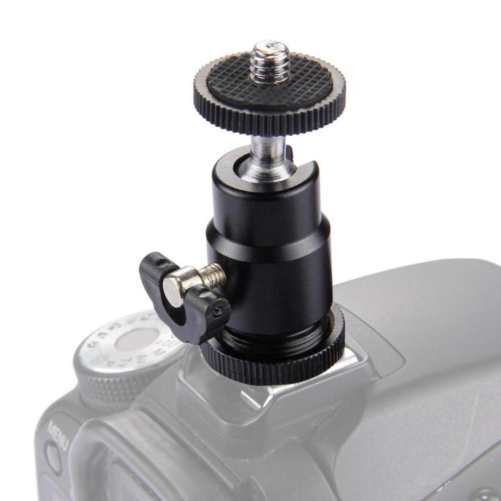 【Lejia】PULUZ Aluminum Rotatable ni ripod Ball Head Screw Rotary Mount ...