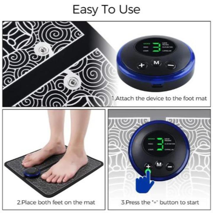EMS Foot Massage Mat Automatic Electric Physiotherapy Tens Massager ...
