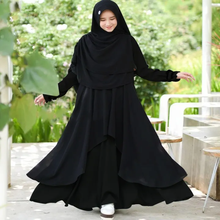 High-Quality Khimar Hijab Burqa Set – Dubai Cherry Fabric, Fashionable ...