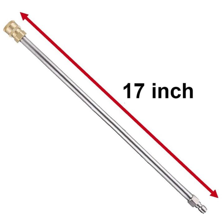 Pressure Washer Extension Rod, 17-Inch Stainless Steel 1/4 Inch Quick ...