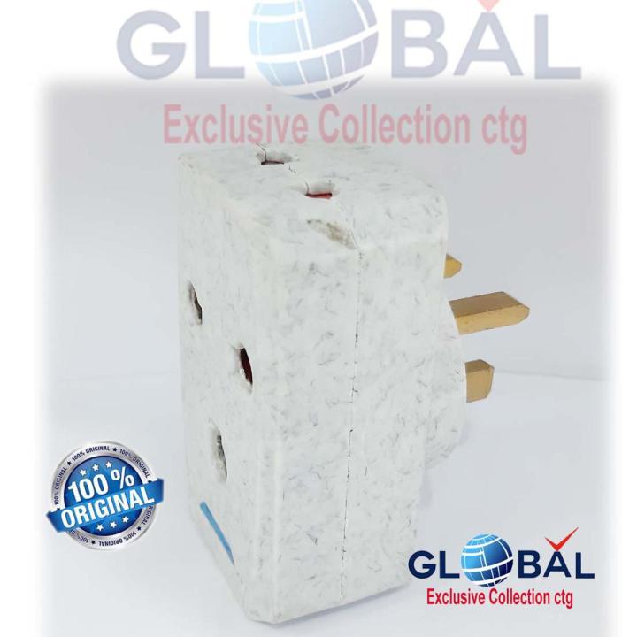 3 Pin Multi Socket Ceramic Design Converter 3.3 Plug Heavy Duty ...