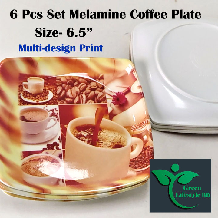 Melamine Coffee Plate 6 Pcs Set / Melamine ( Medium Size-6.5 Inch ...
