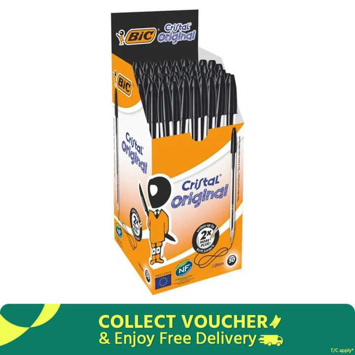 Bic Cristal Ballpoint Pen Black Box of 10pcs | Daraz.com.bd