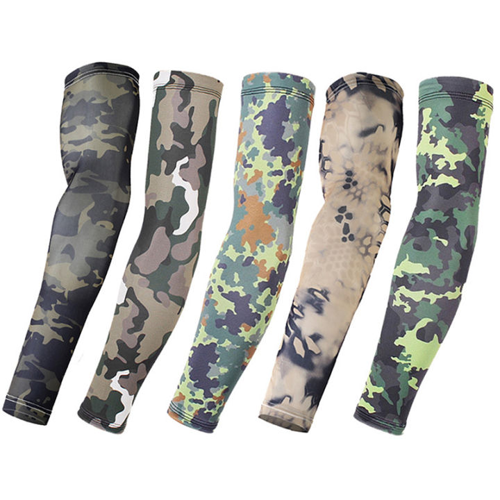 2pcs Tactical Camouflage Sports Arm Sleeve Basketball Cycling Arm ...