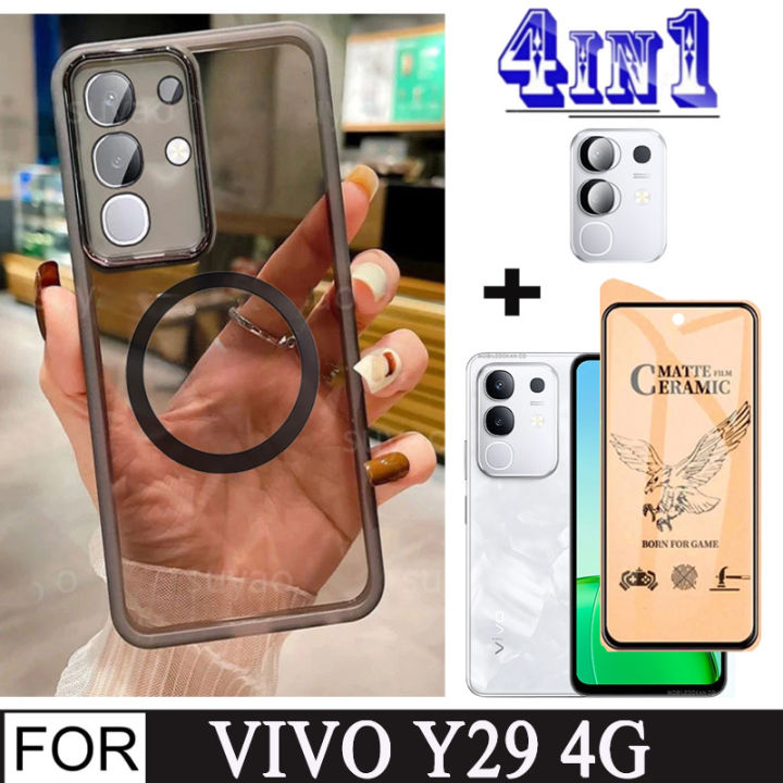 Vivo Y29 4G 4in1 Case Magnetic Sticker Phone Case for Vivo Y29 5G Y19S ...