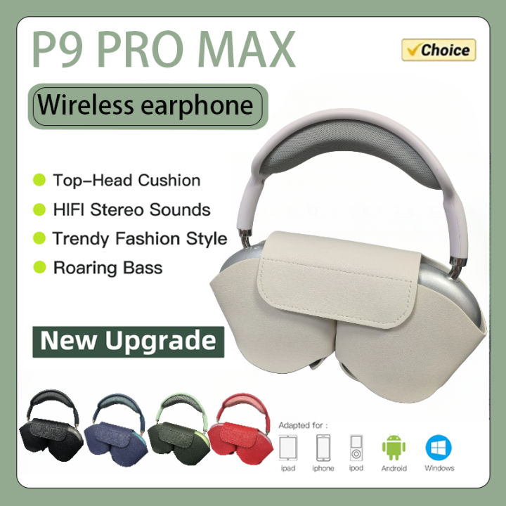 P9 Pro Max With Case Wireless Bluetooth Headphones Noise Cancelling ...