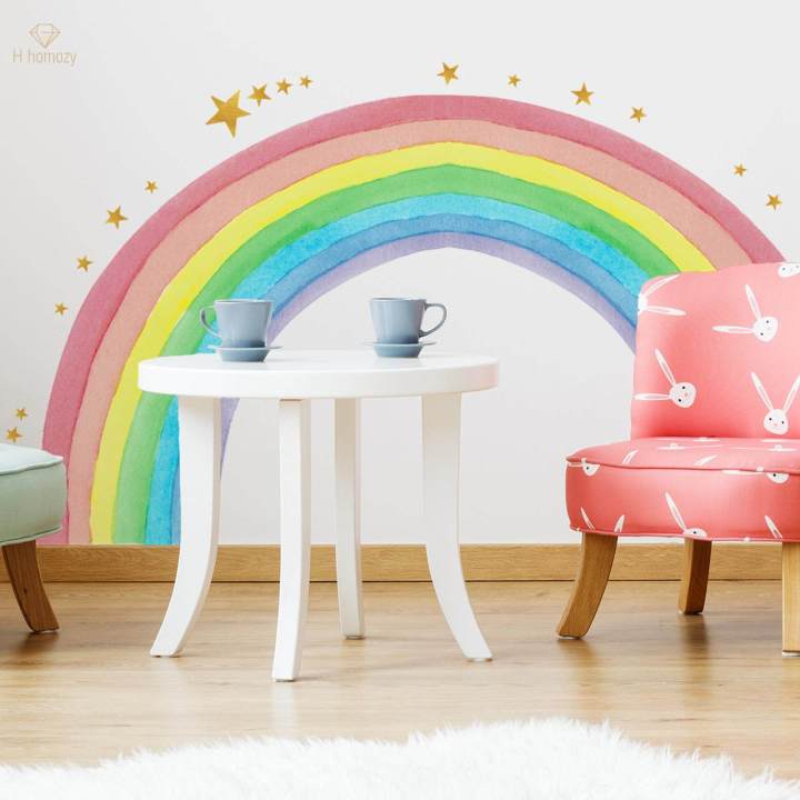 Rainbow Sticker Decal for Kids Nursery Sofa Backdrop Playroom | Daraz ...
