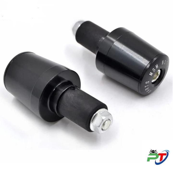 Universal Motorcycle 7/8" Handle bar grips CNC Gutli end slider cap ...