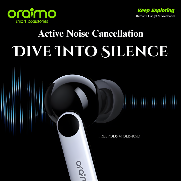 Oraimo FreePods 4 ANC TWS Earbuds OEB E105D | Daraz.com.bd