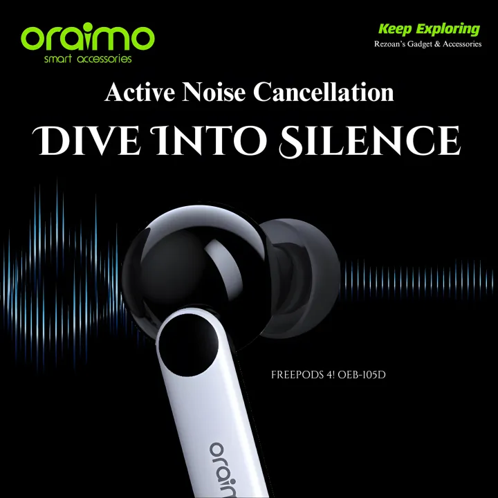 Oraimo FreePods 4 ANC TWS Earbuds OEB E105D | Daraz.com.bd