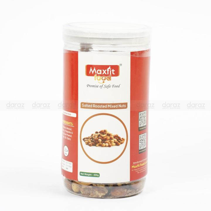 Maxfit Food Salted Roasted Mixed Nuts 400Gm | Daraz.com.bd