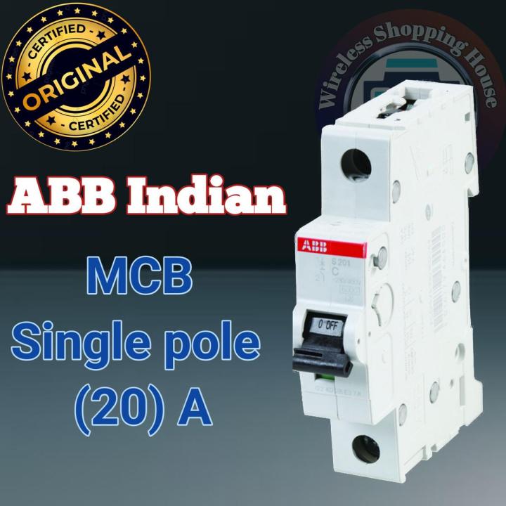 ABB Indian 20A SP 1 Pole Miniature Circuit Breaker | Daraz.com.bd