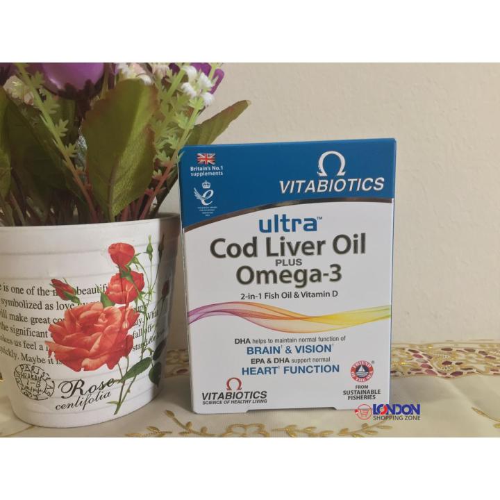 Vitabiotics Ultra Cod Liver Oil Plus Omega3 60 capsules UK | Daraz.com.bd