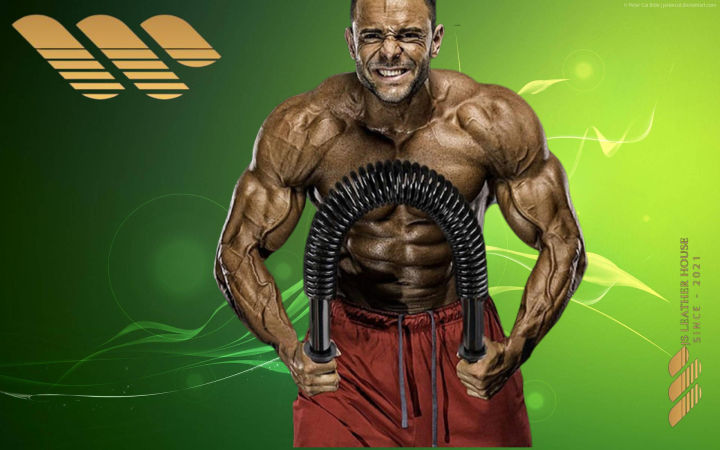 40 kg Power Twister Bar Arm Shoulder Builder Spring Exercise Chest and ...