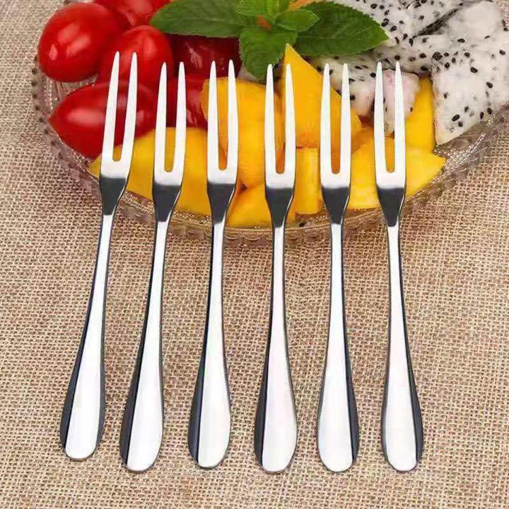Mini Food Grade Stainless Steel Fruit Forks Creative Fork Snack ...