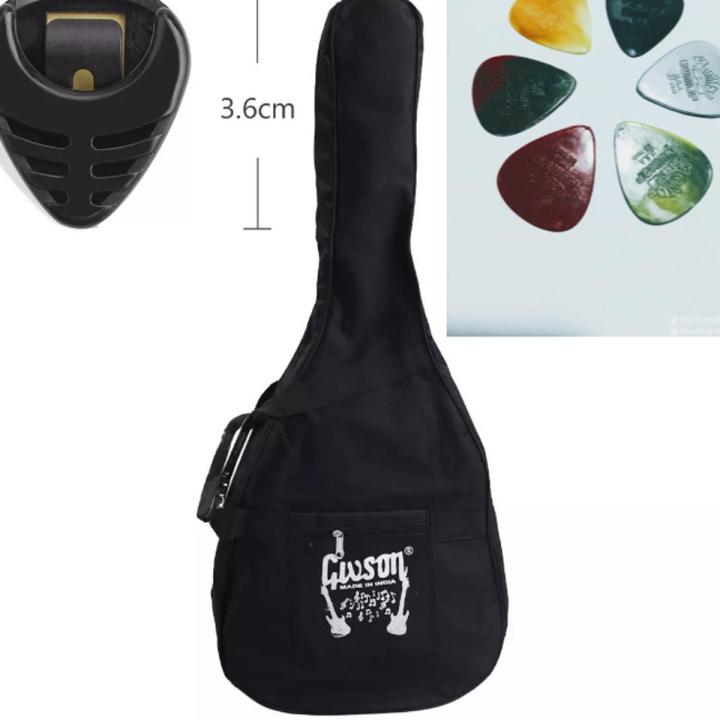 Acoustic guitar bag+1 pick holder +6 pieces pick | Daraz.com.bd