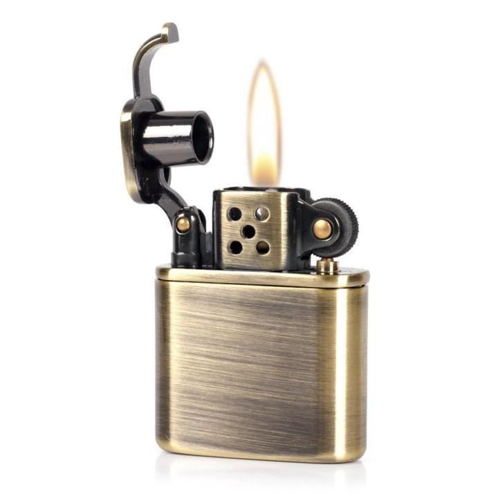 Pure Copper Antique Style Lift Arm gas Metal Cigarette Lighter (Bronzy ...