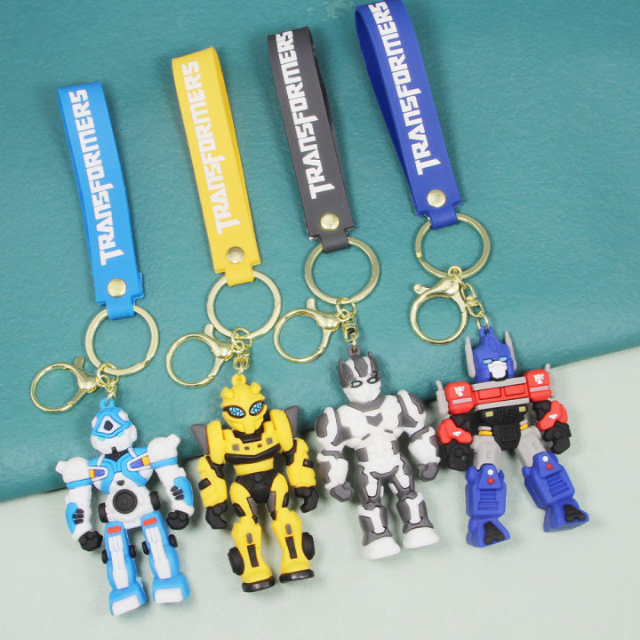 Cross-border car robot keychain Optimus Prime Bumblebee doll pendant ...
