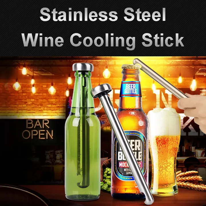 2PCS Stainless Steel Chiller Stick Beverage Portable Cooling Rod Kits ...