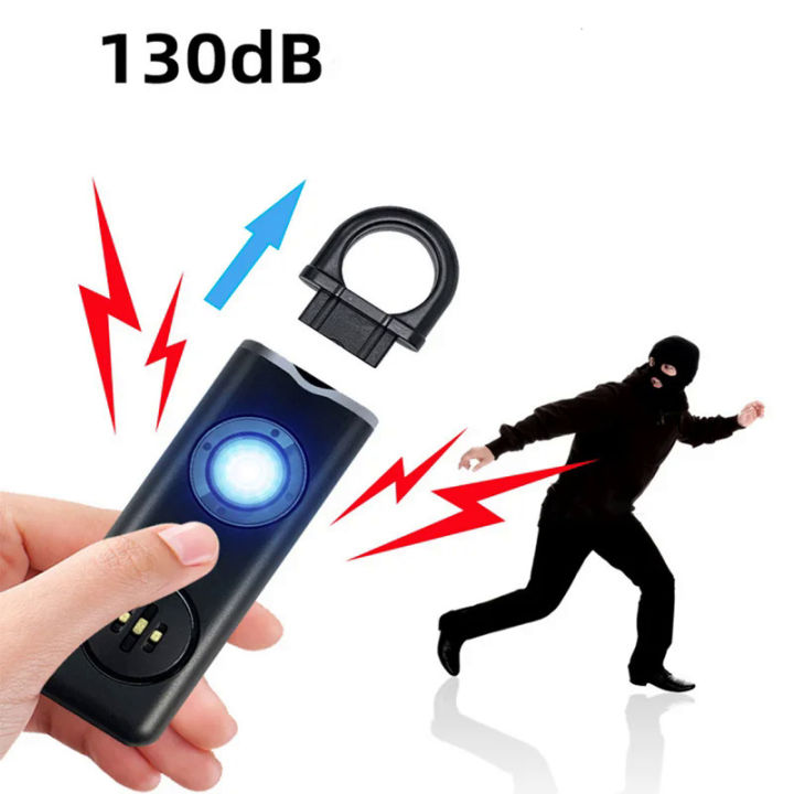 Self defense LED flashlight USB rechargeable keychain light with safety ...