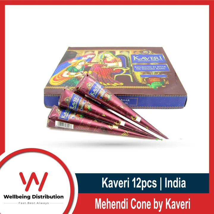 12pcs Mehendi Cone by Kaveri Mehendi - mehedi design sticker paper | Daraz.com.bd