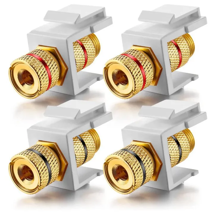 Banana Jack Binding Post Keystone Jack Insert with Black & Red Rings ...