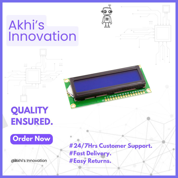 Display Module For Arduino 1602A Display 16×02 Character Blue Backlight ... Display Module For Arduino 1602A Display 16×02 Character Blue Backlight ...