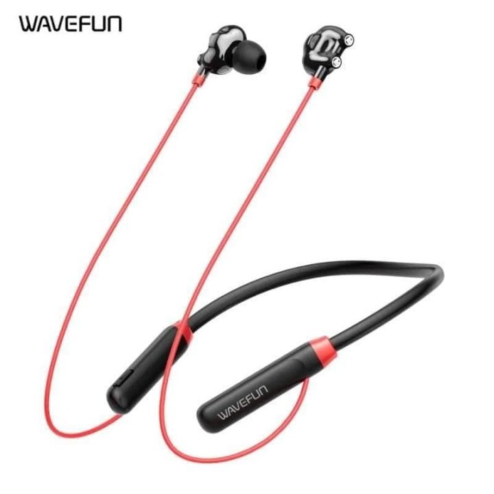 Wavefun flex u ডুয়াল ডায়নামিক স্পিকার ওয়্যারলেস নেকব্যান্ড ইয়ারফোন ...