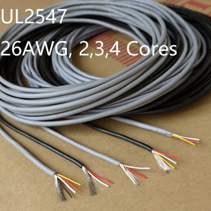 【VisioN Shop】UL2547 Shielded Wire 26AWG 2 3 4 Cores Channel Amplifier ...