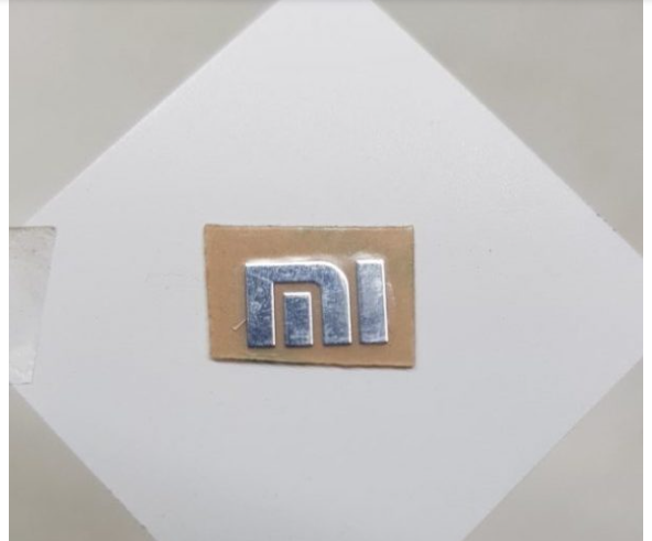 Mi Logo Silver Metal Glossy Shine | Daraz.com.bd