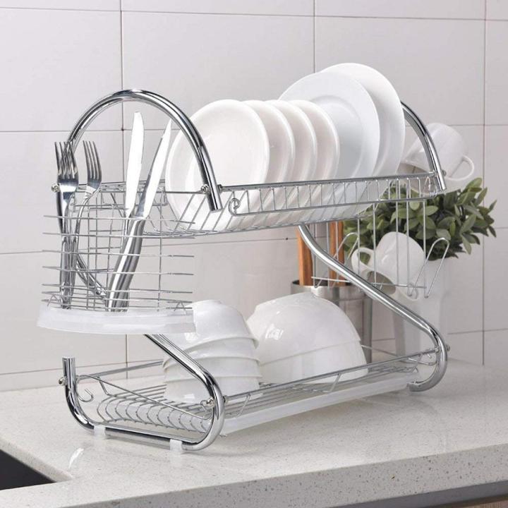 Posh inspired - Upscaled Quality - 2 -level dish drainer stainless ...